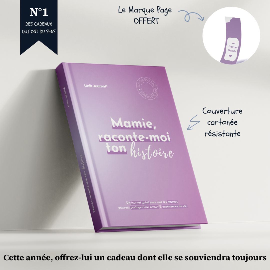Journal guidé Mamie – Raconte-moi tes souvenirs | Unikjournal